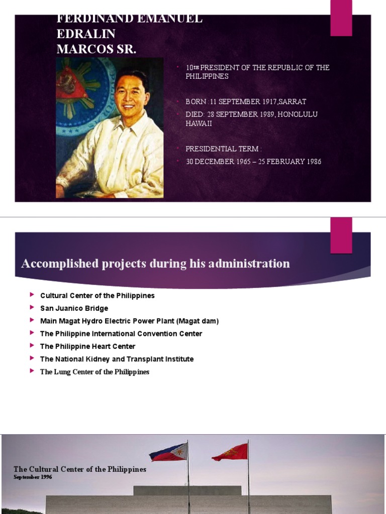 Ferdinand Marcos: Key Projects Overview | PDF | Organ (Anatomy ...