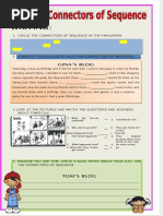 Sequence Connectors Worksheet | PDF