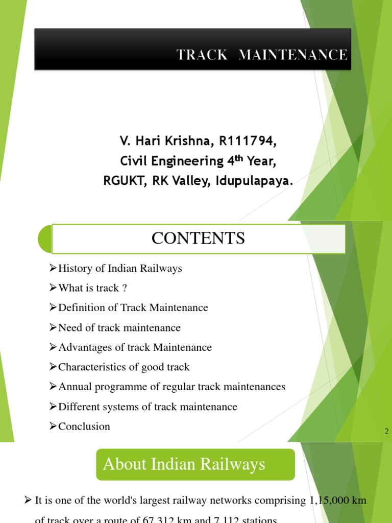 Track Maintenance in Indian Railways | PDF | Track (Rail Transport ...