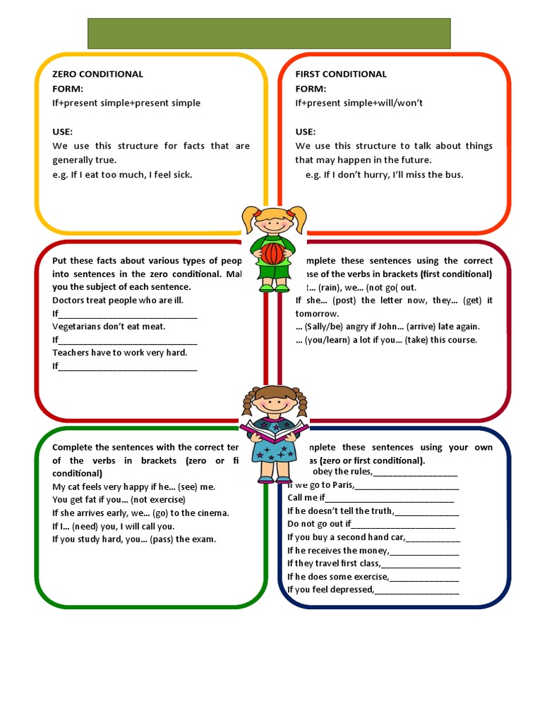 Zero Conditional Form: First Conditional Form | PDF | Sentence ...
