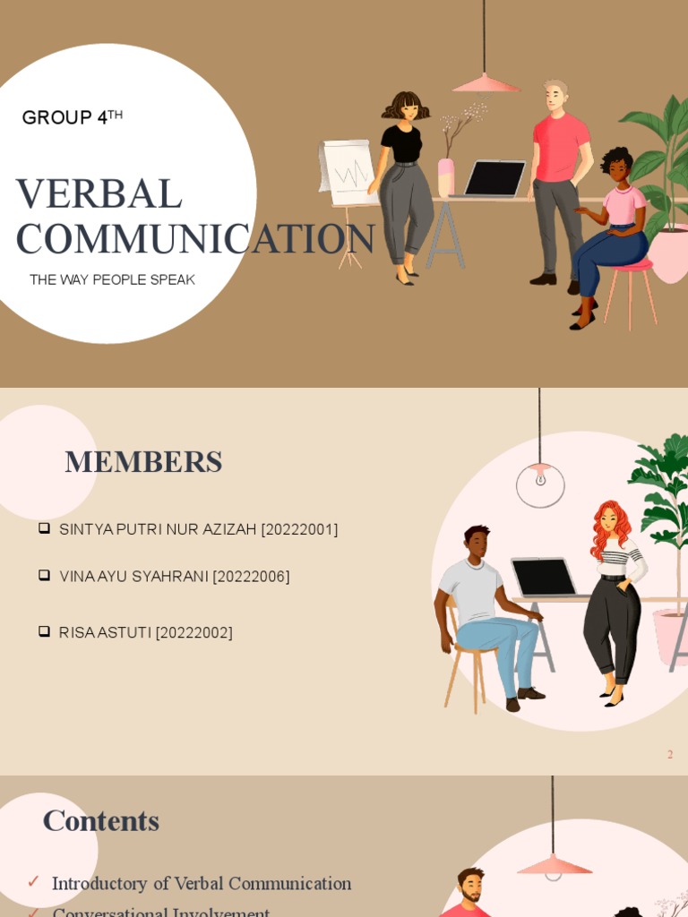 Powerpoint of Verbal Communication: The Way People Speak | PDF ...