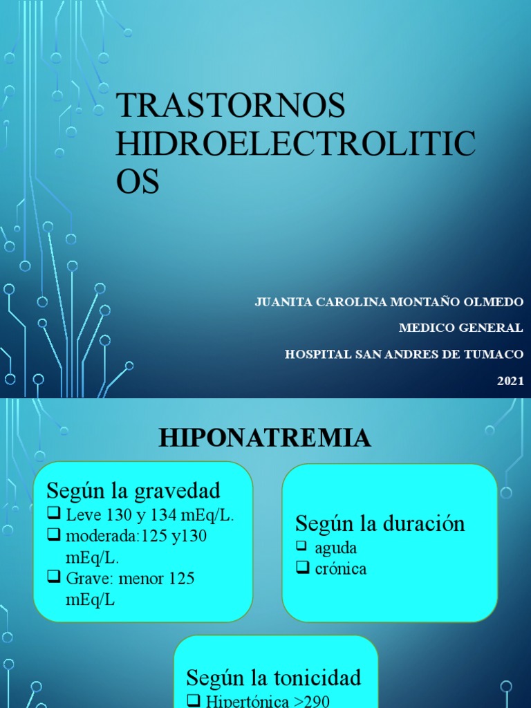 Trastornos Hidroelectroliticos Juanita | PDF | Sodio | Potasio