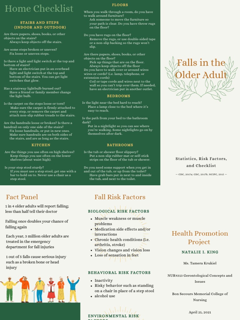 Nur4313 Health Promotion Project Falls Pamphlet | PDF | Stairs | Carpet