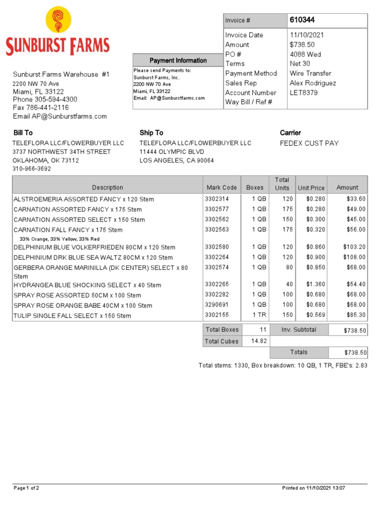 Invoice #610344 | PDF | Receipt | Supply Chain Management