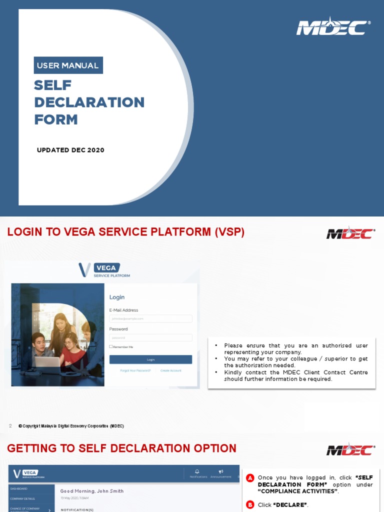 User Manual - Self Declaration Form (SDF) v1 - 2021 | PDF | Leasehold ...