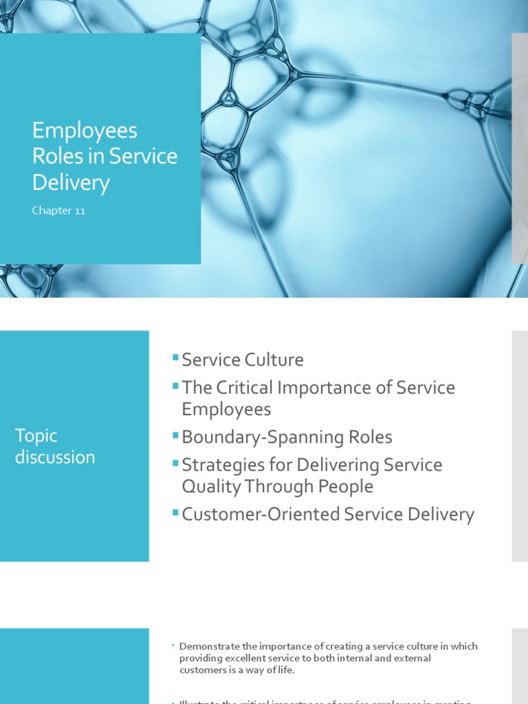 Employees Roles in Service Delivery (CHP 11) | PDF | Marketing | Employment