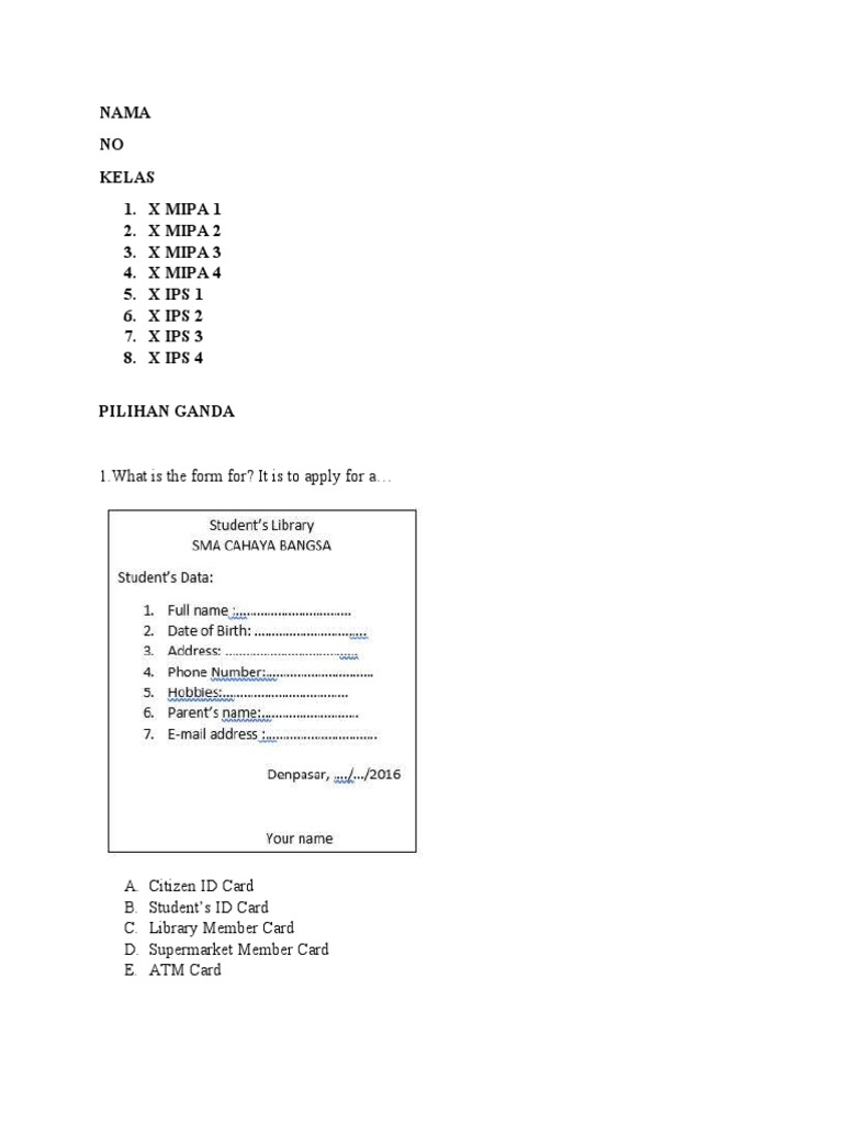 Pas Gasal Sasing X 2021 | PDF