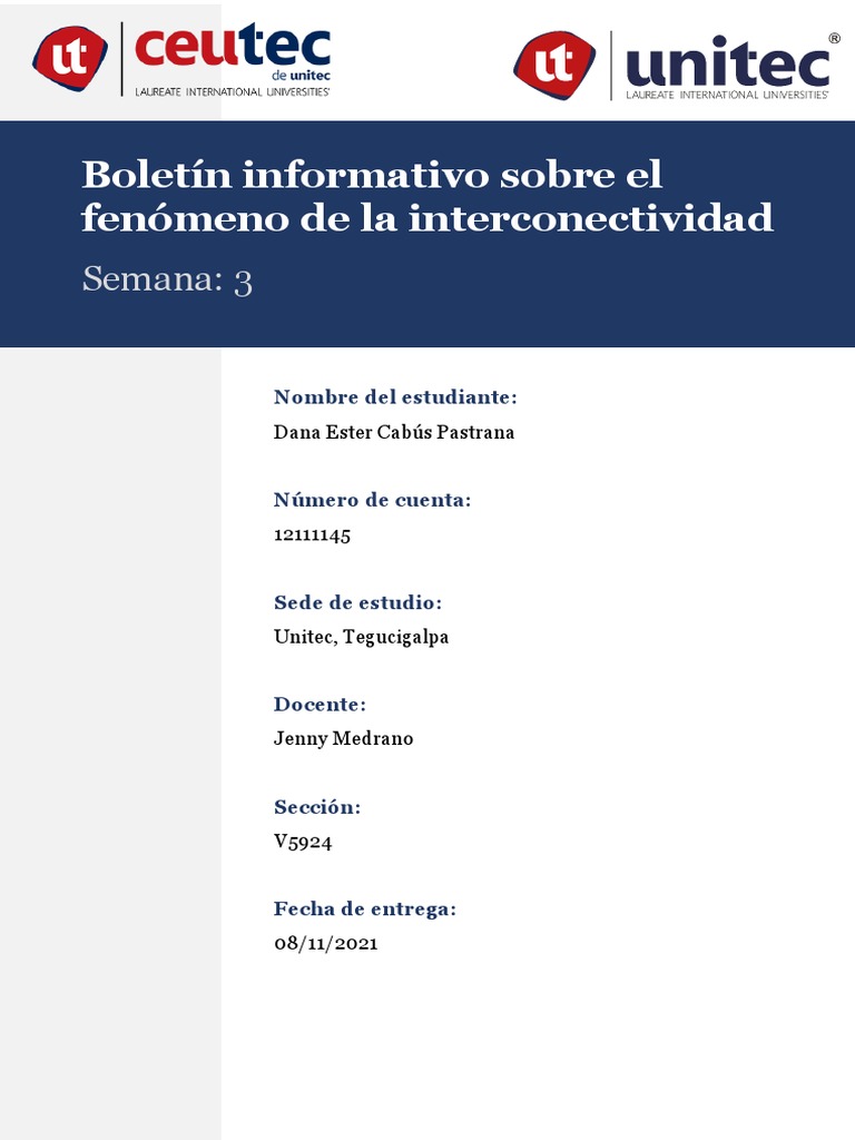 Boletín Informativo Sobre El Fenómeno de La Interconectividad | PDF