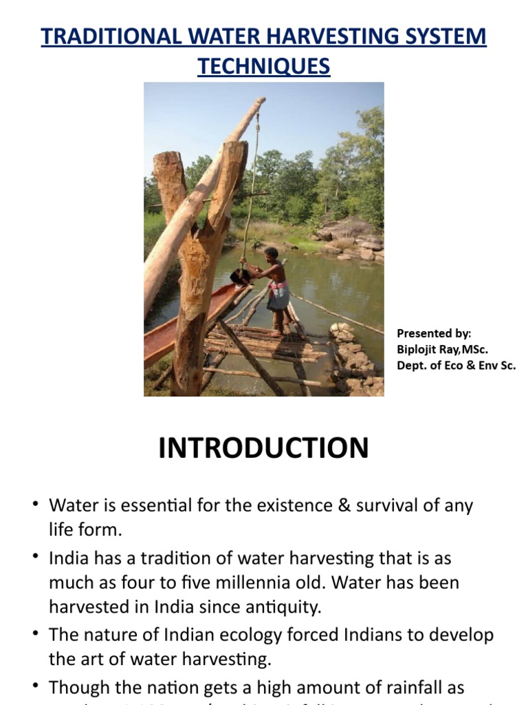 Traditional Water Harvesting System Techniques | PDF | Flood | Dam