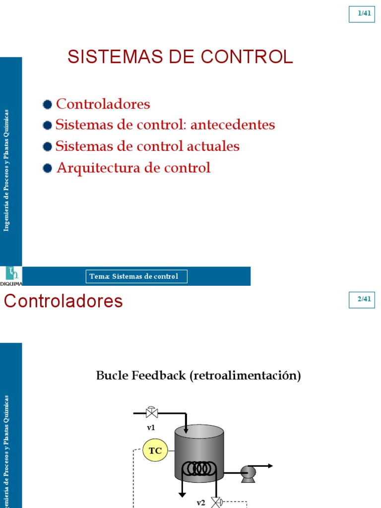 Tema4 Sistemas Control Presentacion | PDF | Sistema de control | Controlador lógico programable