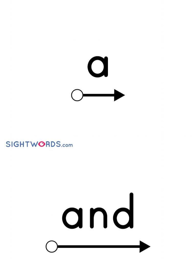 Dolch Sight Words (Flash Cards) | PDF | Bienestar