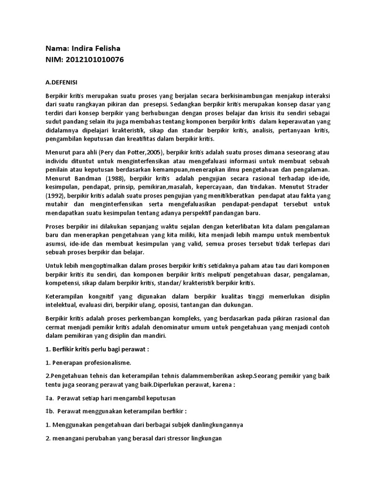 ISS KDK II Indira Felisha | PDF