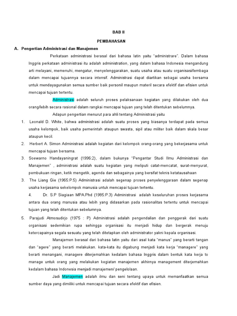Pengertian dan Perbedaan Administrasi Manajemen | PDF