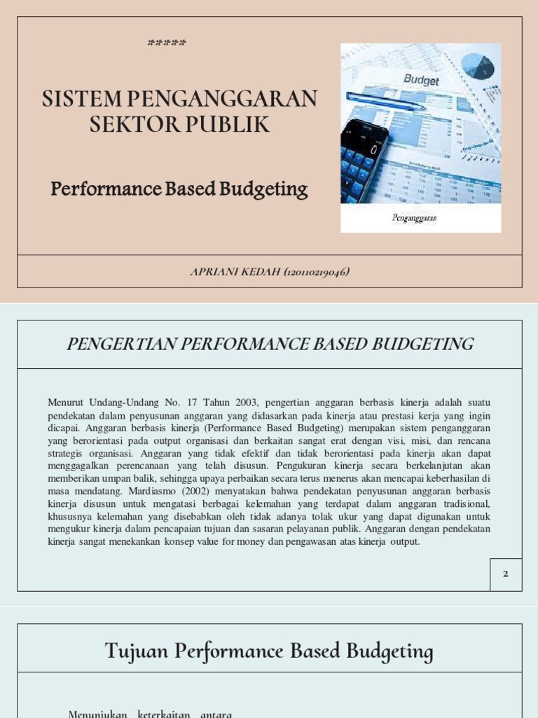 Performance Based Budgeting | PDF