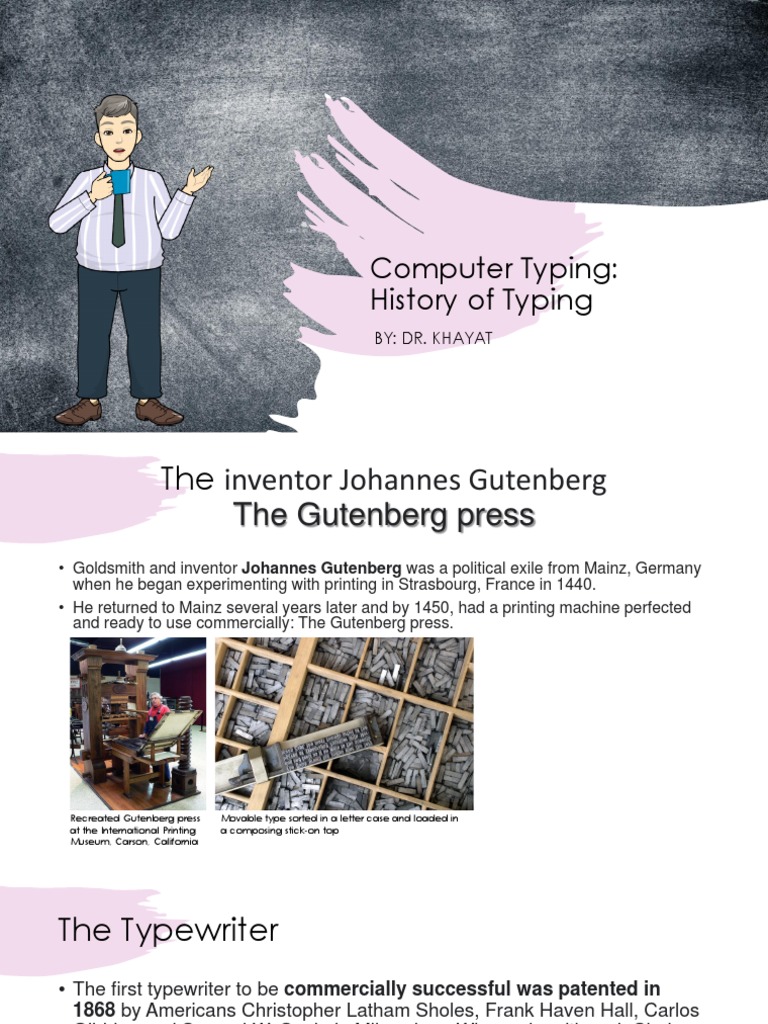 Computer Typing History of Typing | PDF | Typewriter | Printing