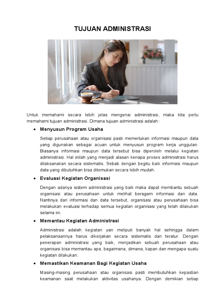 Tujuan dan Fungsi Administrasi Perusahaan | PDF
