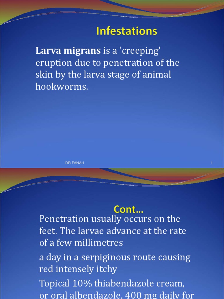 Larva Migrans Is A 'Creeping': Eruption Due To Penetration of The Skin ...