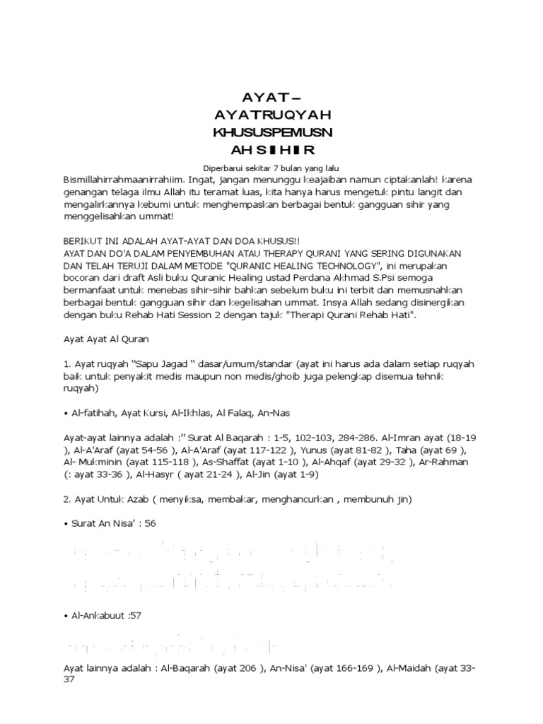 Ayat Ayat Ruqyah Pdf
