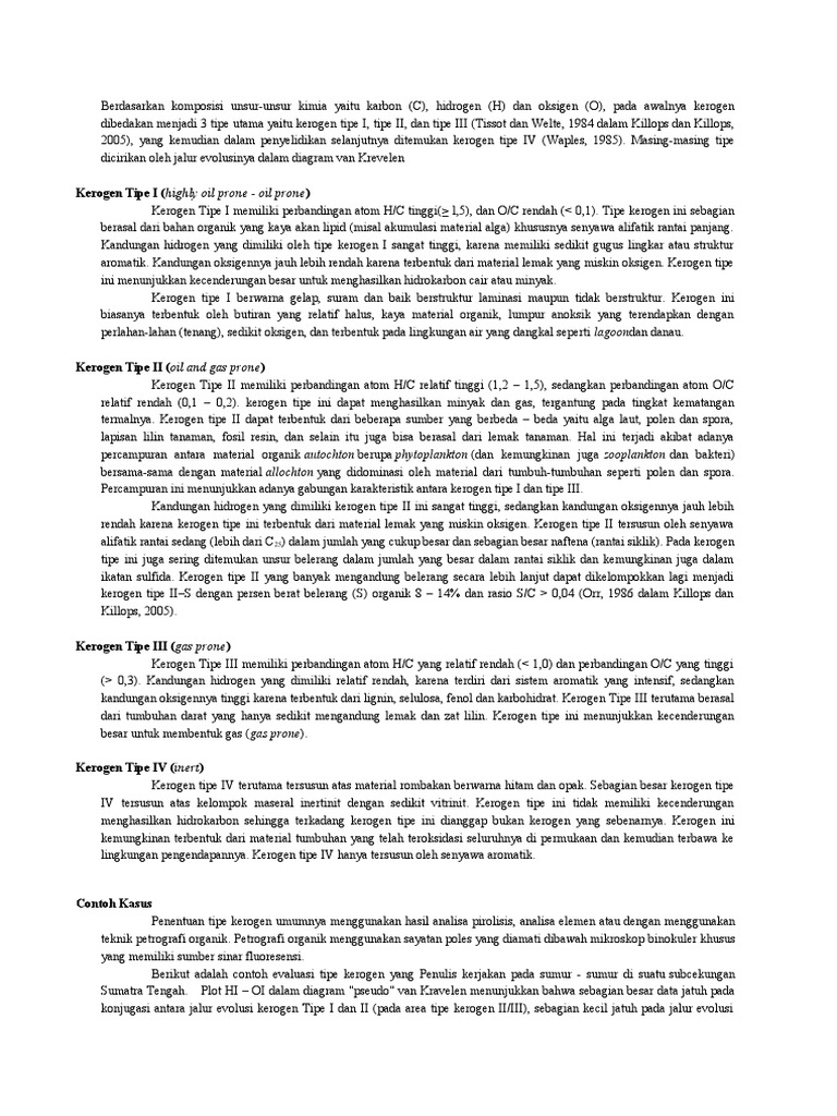 Tipe Kerogen dan Analisis Rock-Eval | PDF | Sains & Matematika