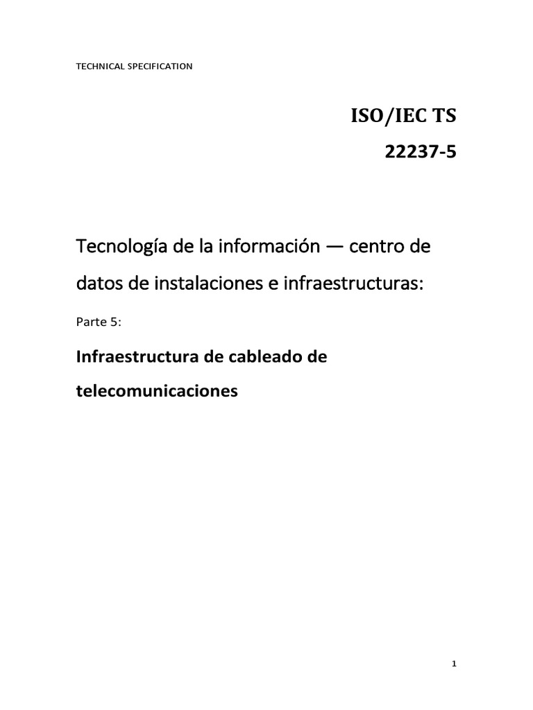 Iso Iec TS 22237 5 2018 PDF | PDF | Organización internacional para la ...