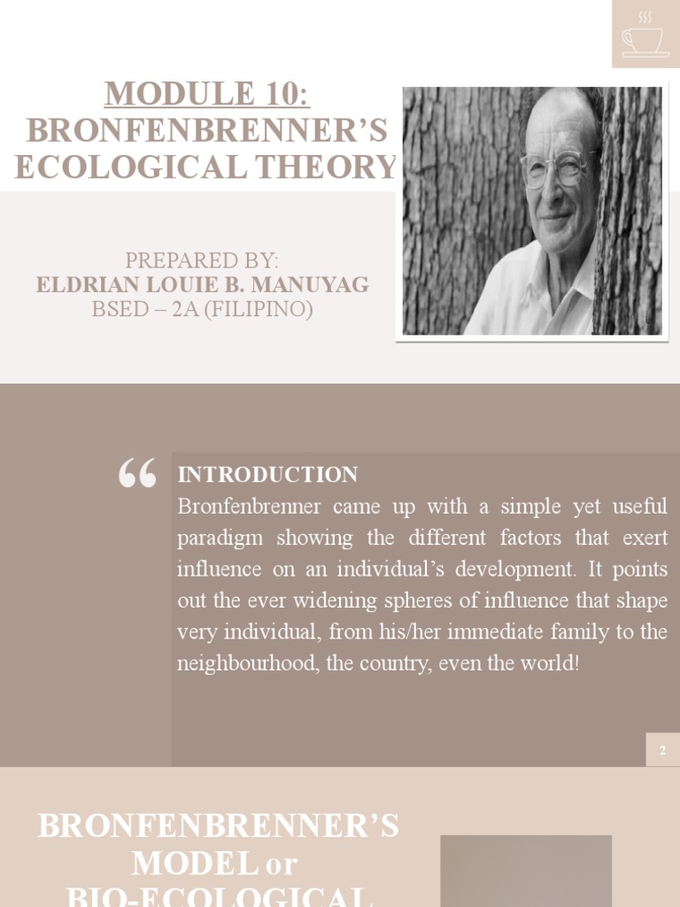 Bronfenbrenner's Ecological Theory | PDF | Human Nature | Psychology