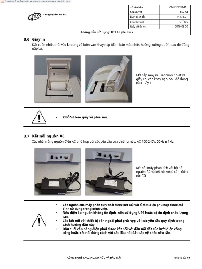 OM E ELT P 10 Rev.14 - Operator's Manual, English, E Lyte Plus (1 ...