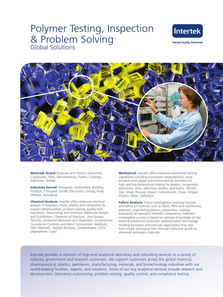 Polymer Testing Inspection and Problem Solving Brochure | PDF ...