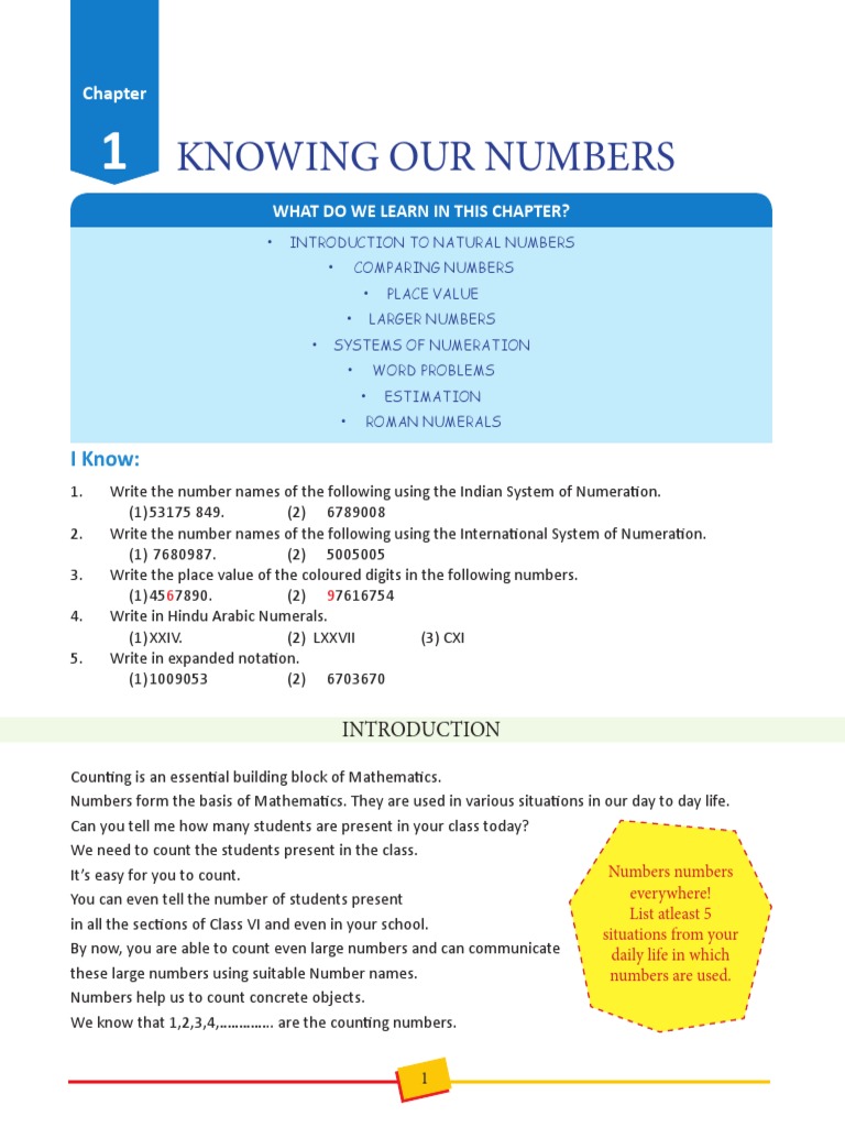 Grade 6 Math Part A - CHP 1 To 3 | PDF | Litre | Numbers