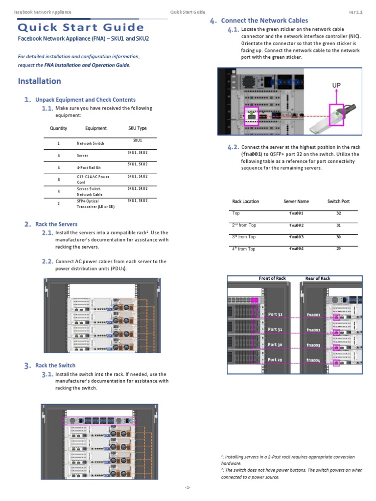 FNA Quick Start Guide V1 - 1 - 2 | PDF | Ip Address | Power Supply