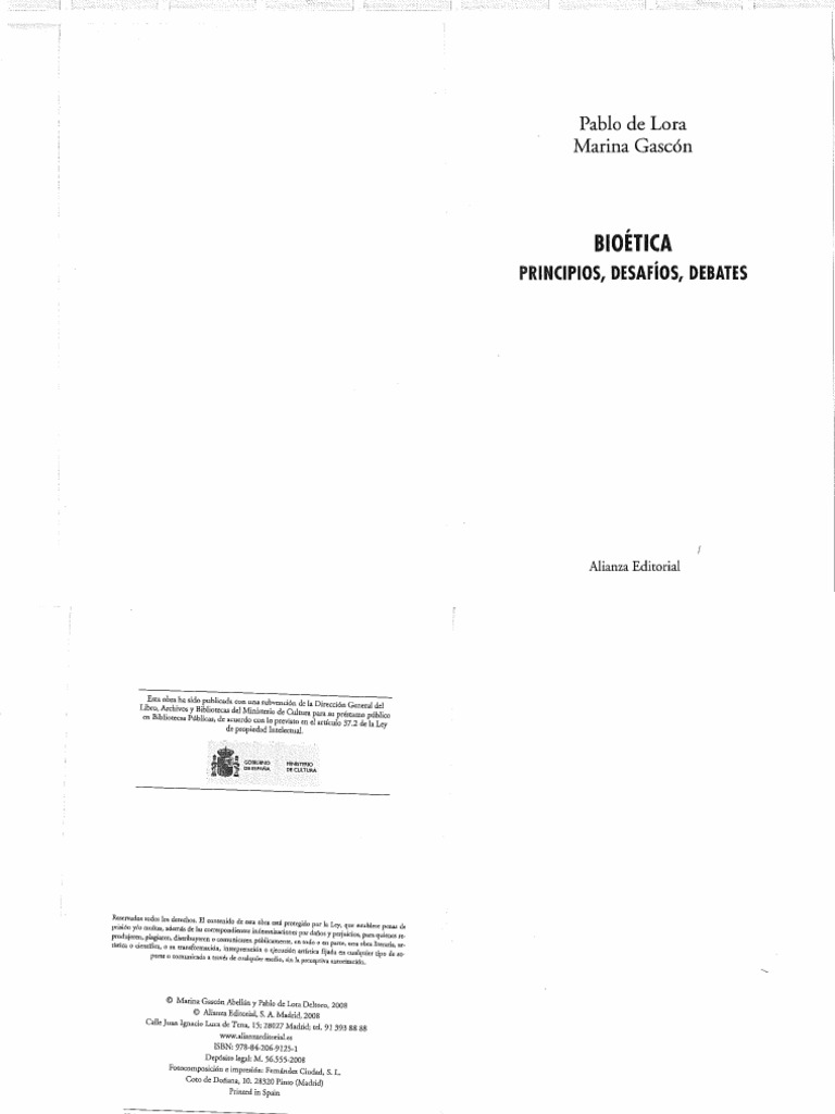 Bioética. Cap 1 - P. de Lora y M. Gascón | PDF