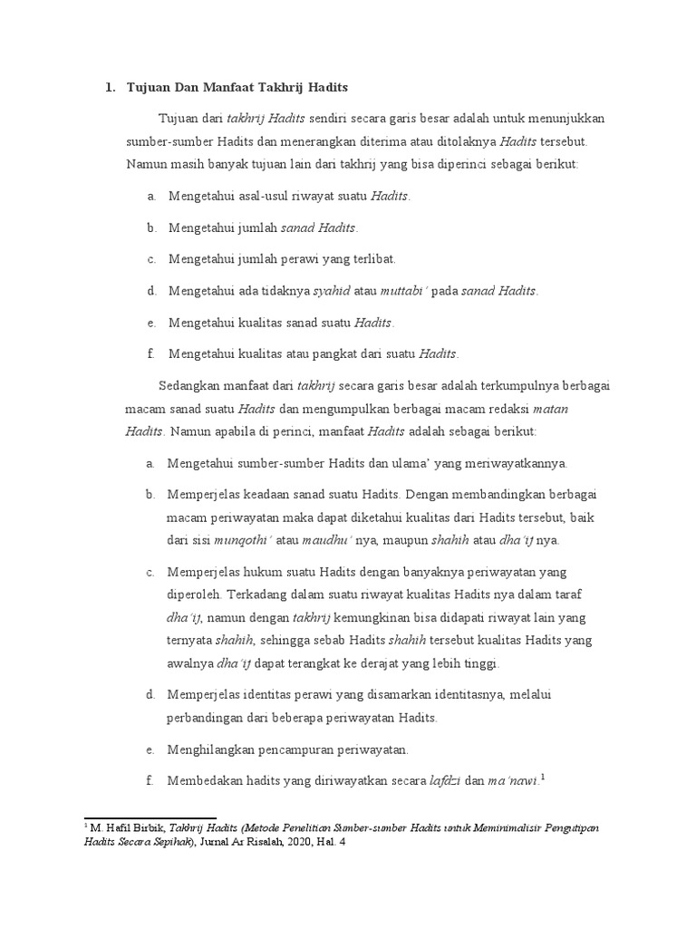 Panduan Takhrij Hadits | PDF