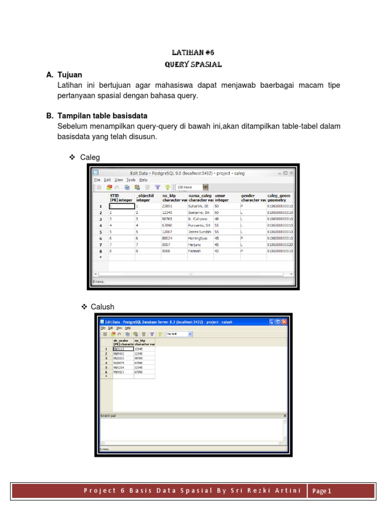 Query Spasial untuk Basis Data Caleg | PDF