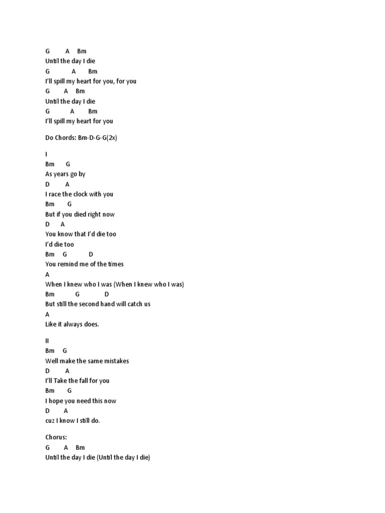 Until The Day I Die | PDF