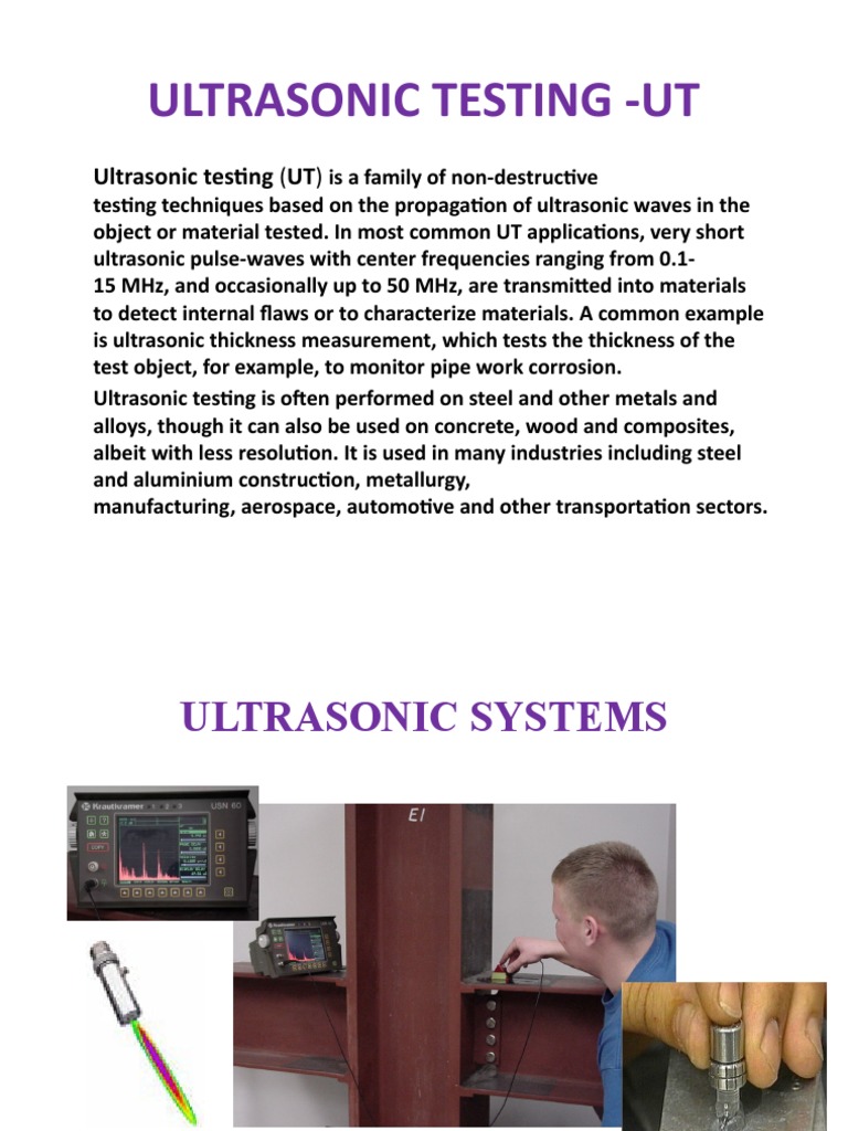 Ultrasonic Testing | PDF | Ultrasound | Applied And Interdisciplinary ...