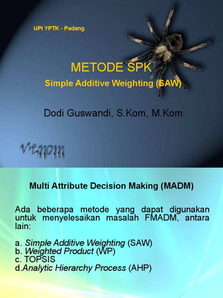 Metode SAW | PDF