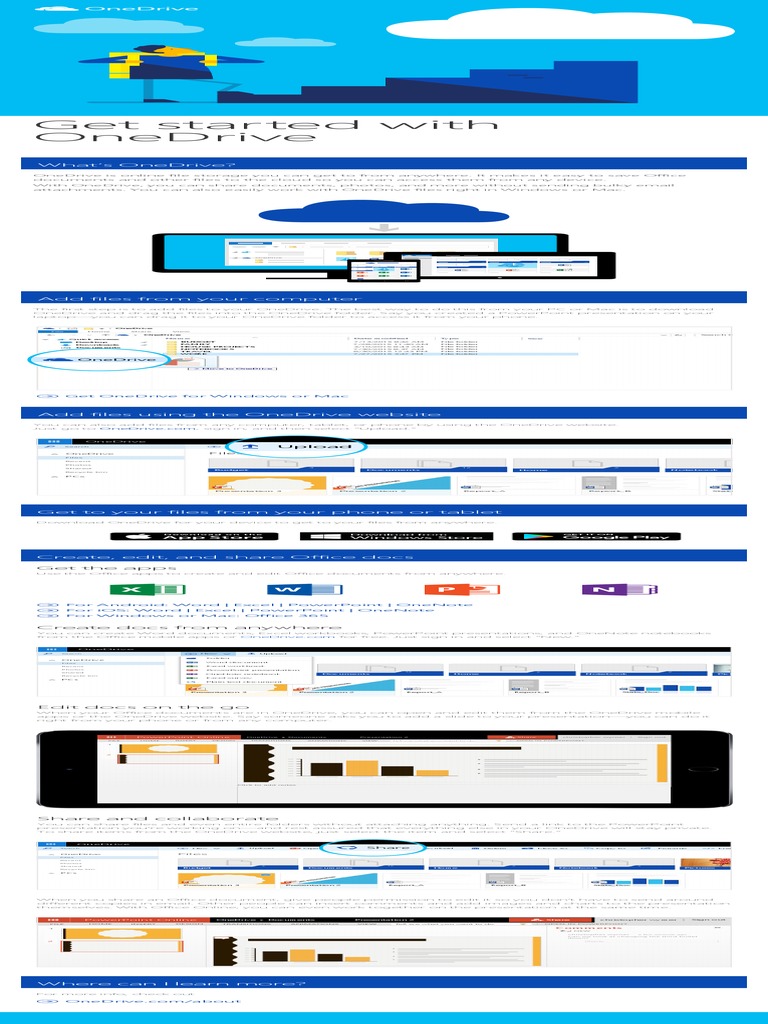 Getting Started With OneDrive | PDF | Microsoft Office | Computer Science