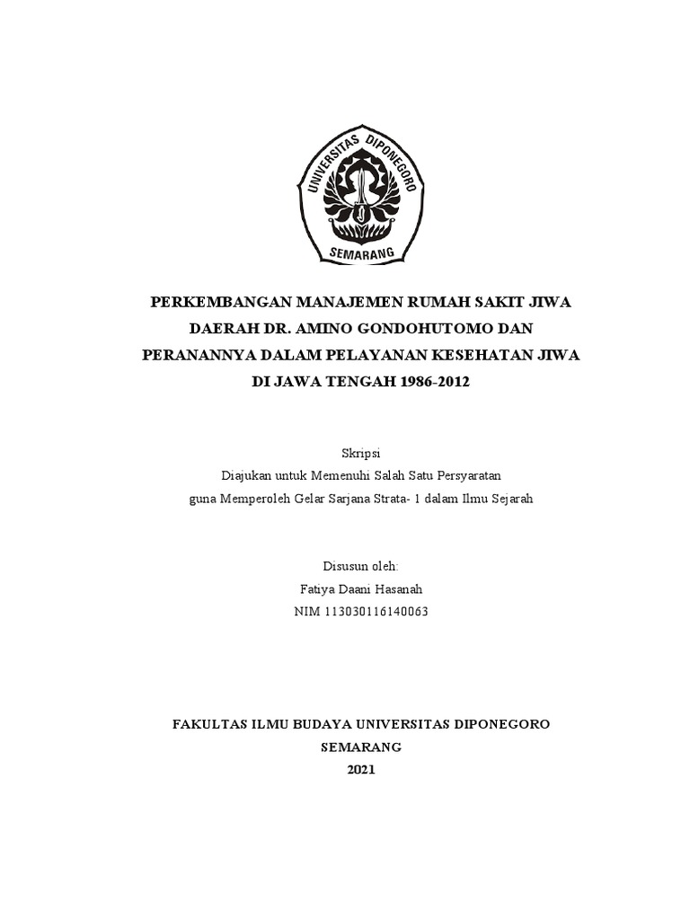 Skripsi Fatiya Daani Hasanah Revisi Setelah Sidang 3 | PDF