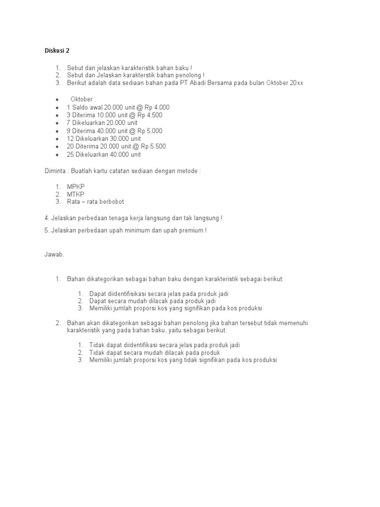 Diskusi 2 | PDF | Pengelolaan Keuangan & Uang | Griya & Taman