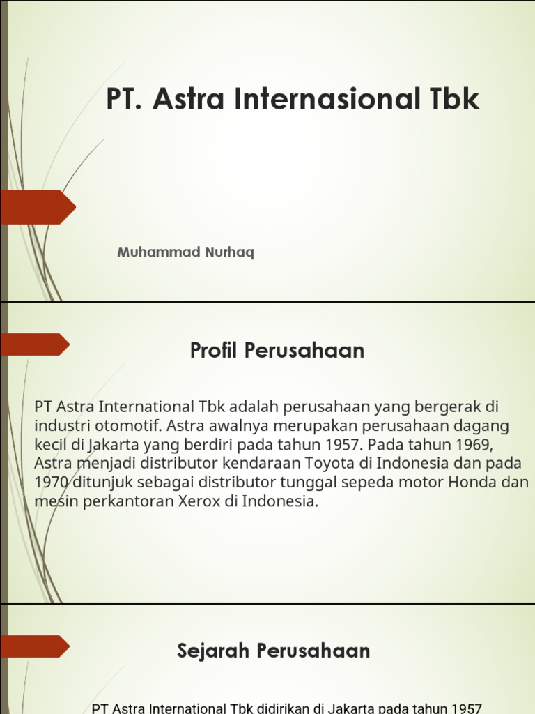 PT Astra Internasional TBK | PDF | Karier & Perkembangan | Bisnis