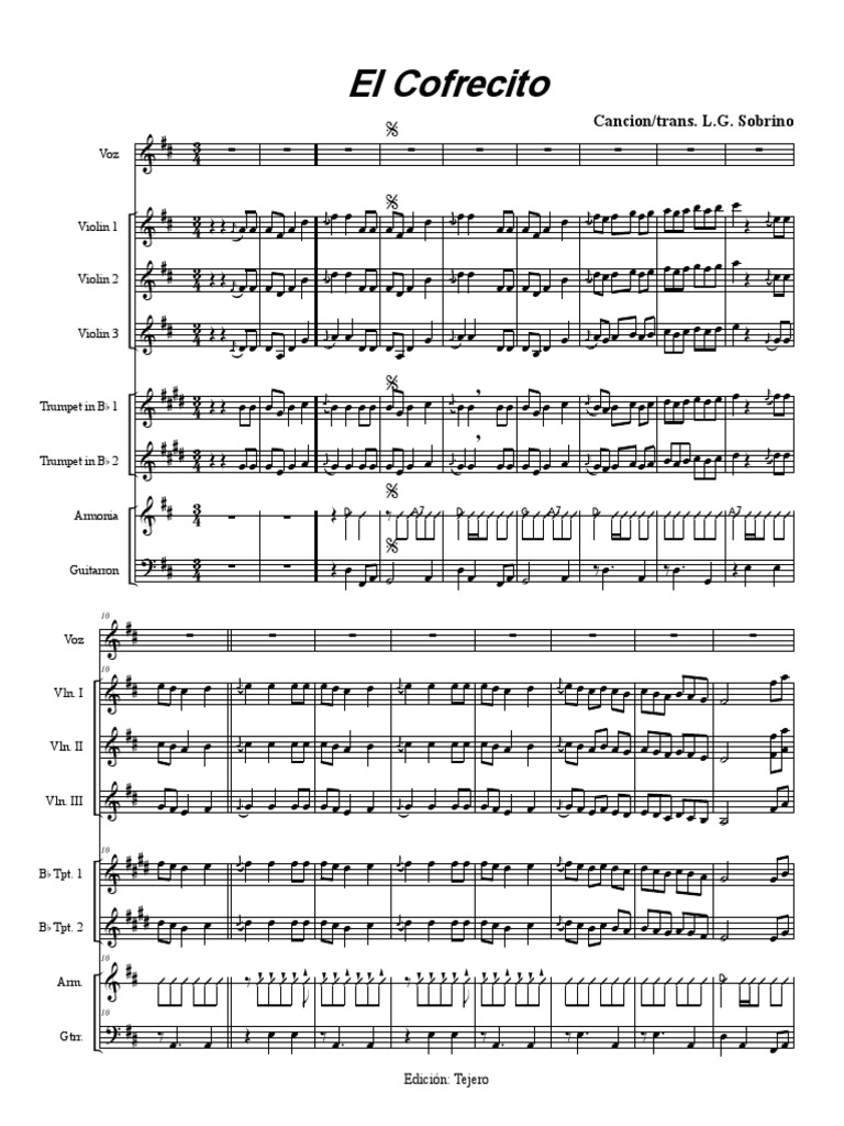 El Cofrecito-Score-Mariachi | PDF