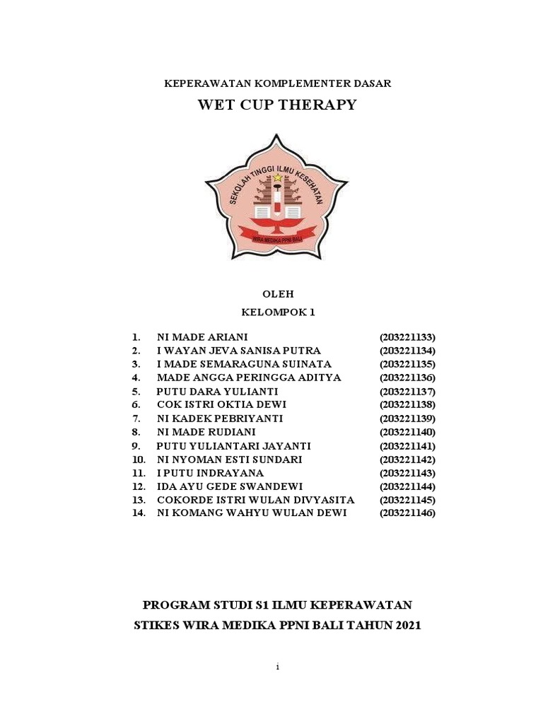 KLPK 1 - Wet Cup Therapy | PDF