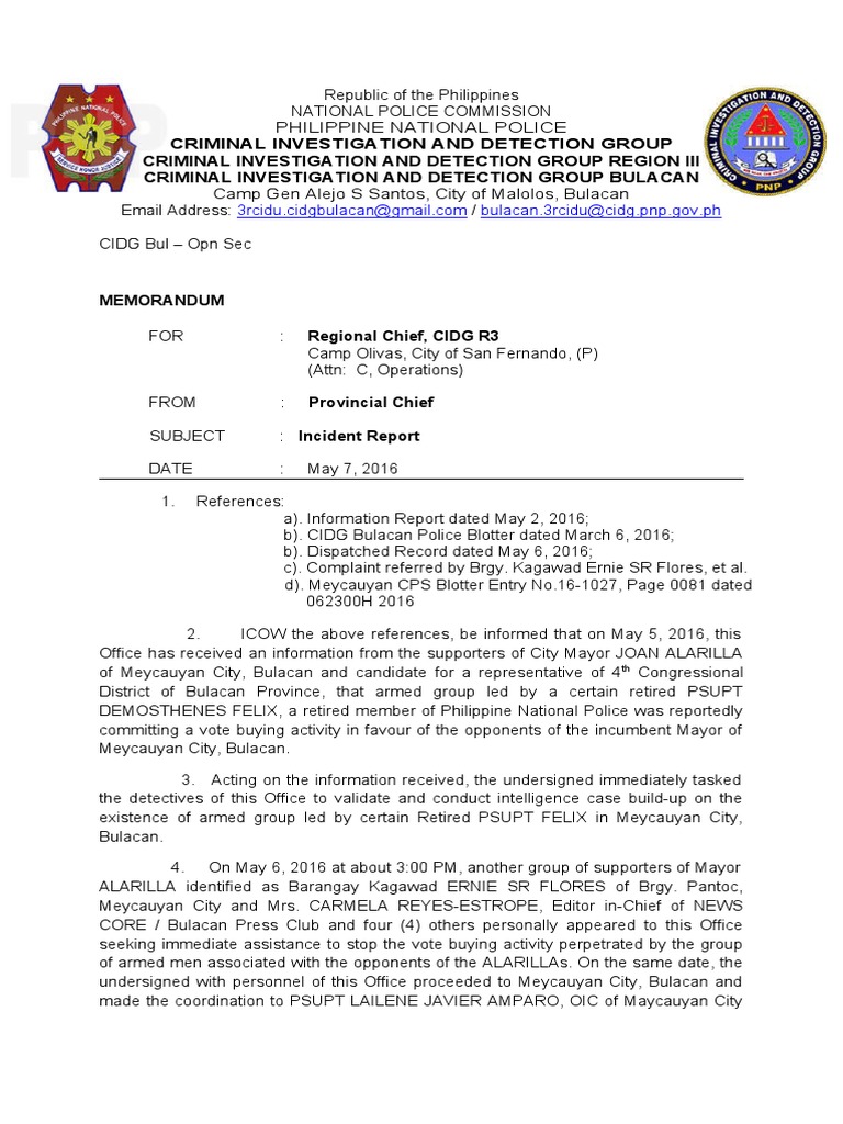 Incident Report | PDF | Law Enforcement | Crime & Violence