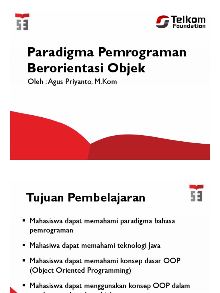 1 Paradigma Pemrograman Berorientasi Objek 1 | PDF