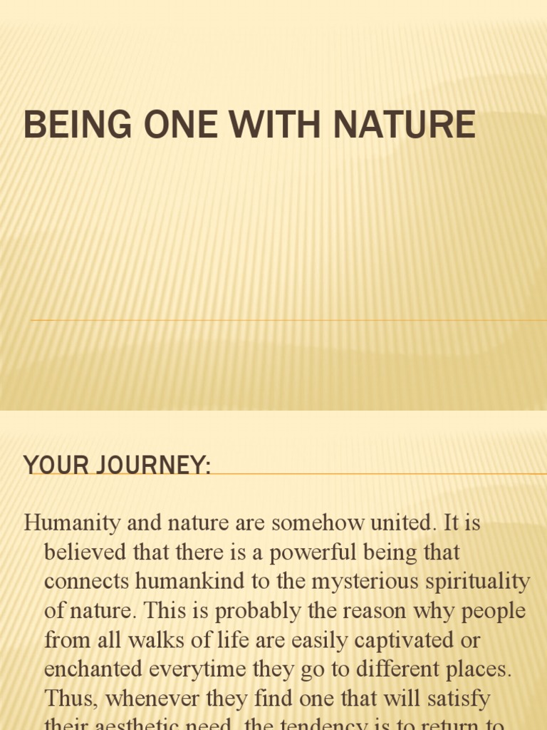 Being One With Nature | PDF