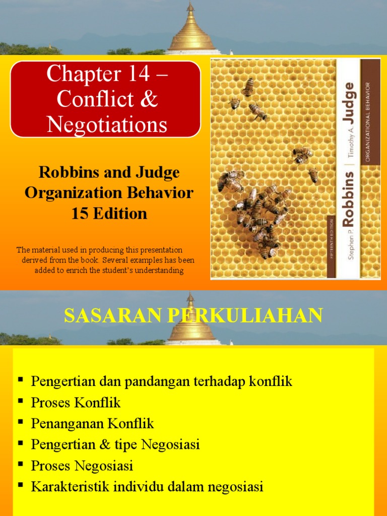 Chapter 14 - Conflict & Negotiations: Robbins and Judge Organization Behavior 15 Edition | PDF ...