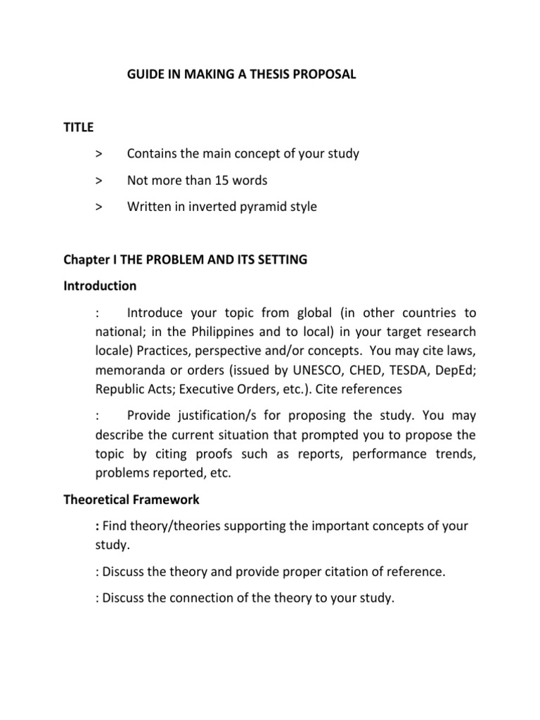 Guide in Making A Thesis Proposal | PDF | Theory | Qualitative Research