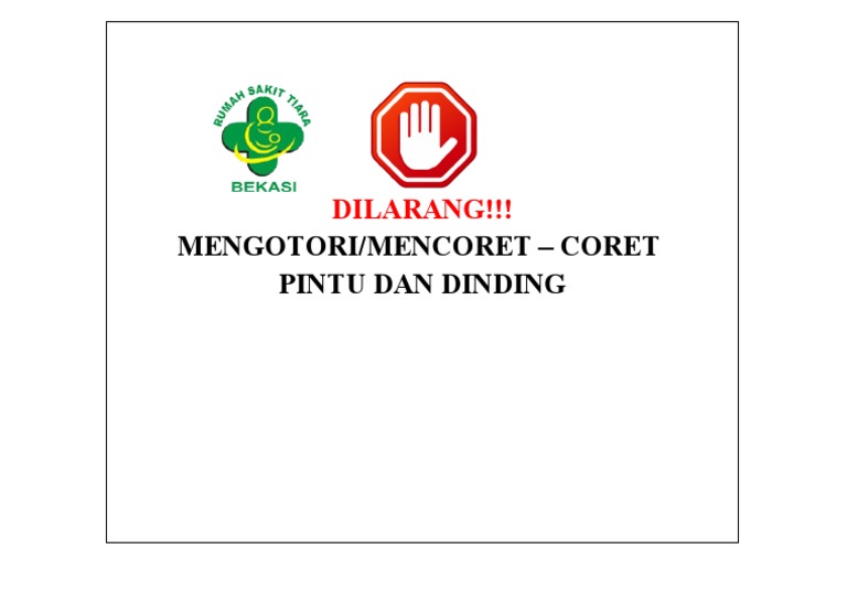 Poster Dilarang Mencoret Dinding | PDF