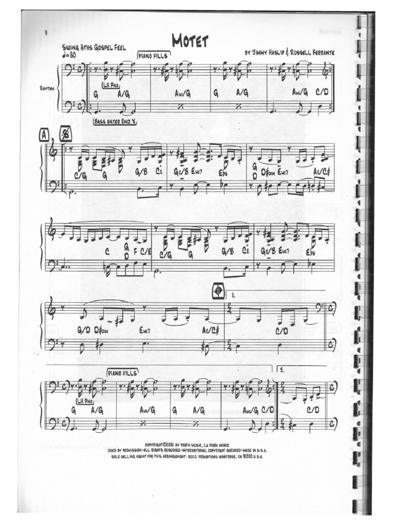 Yellow Jacket Sheet Music and Chords | PDF