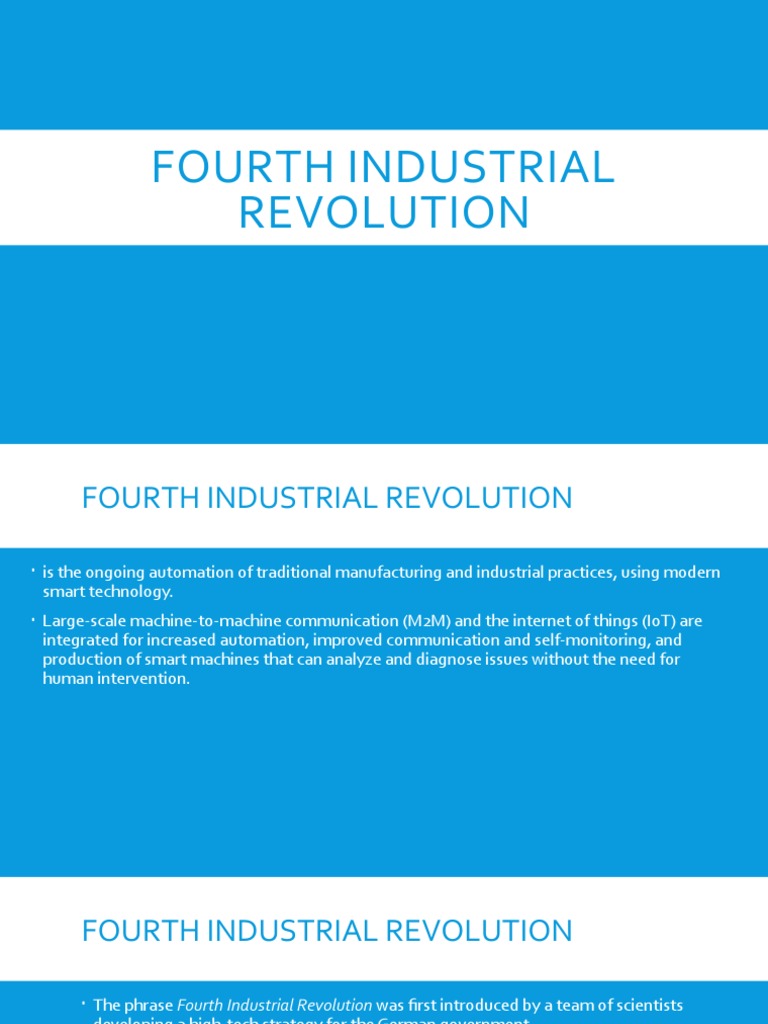 Grade 11 FOURTH INDUSTRIAL REVOLUTION | PDF | Internet Of Things ...