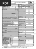 BIR Form 2316 | PDF | Income Tax | Employment